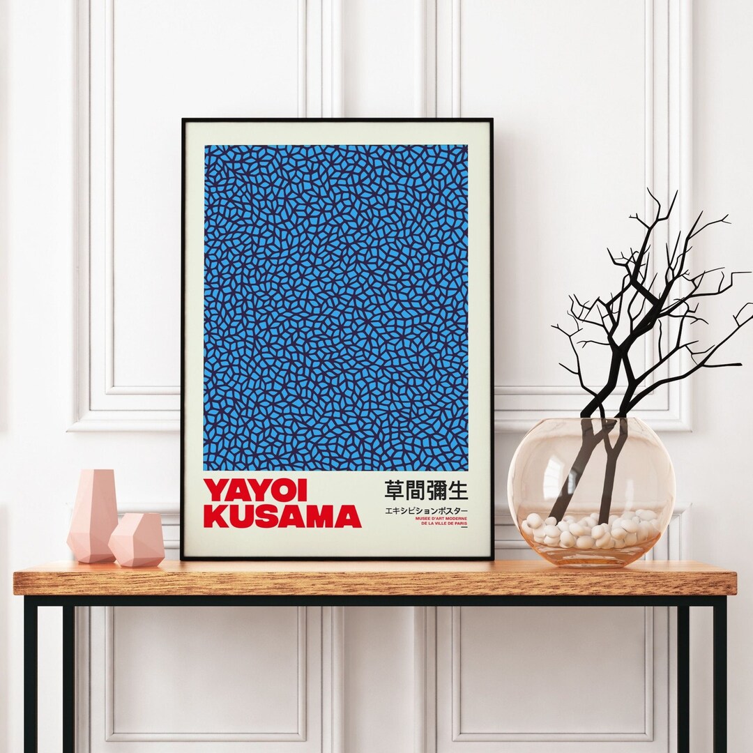 Yayoi Kusama Blue Infinity Nets Print, Kusama Red Exhibition Poster - Etsy