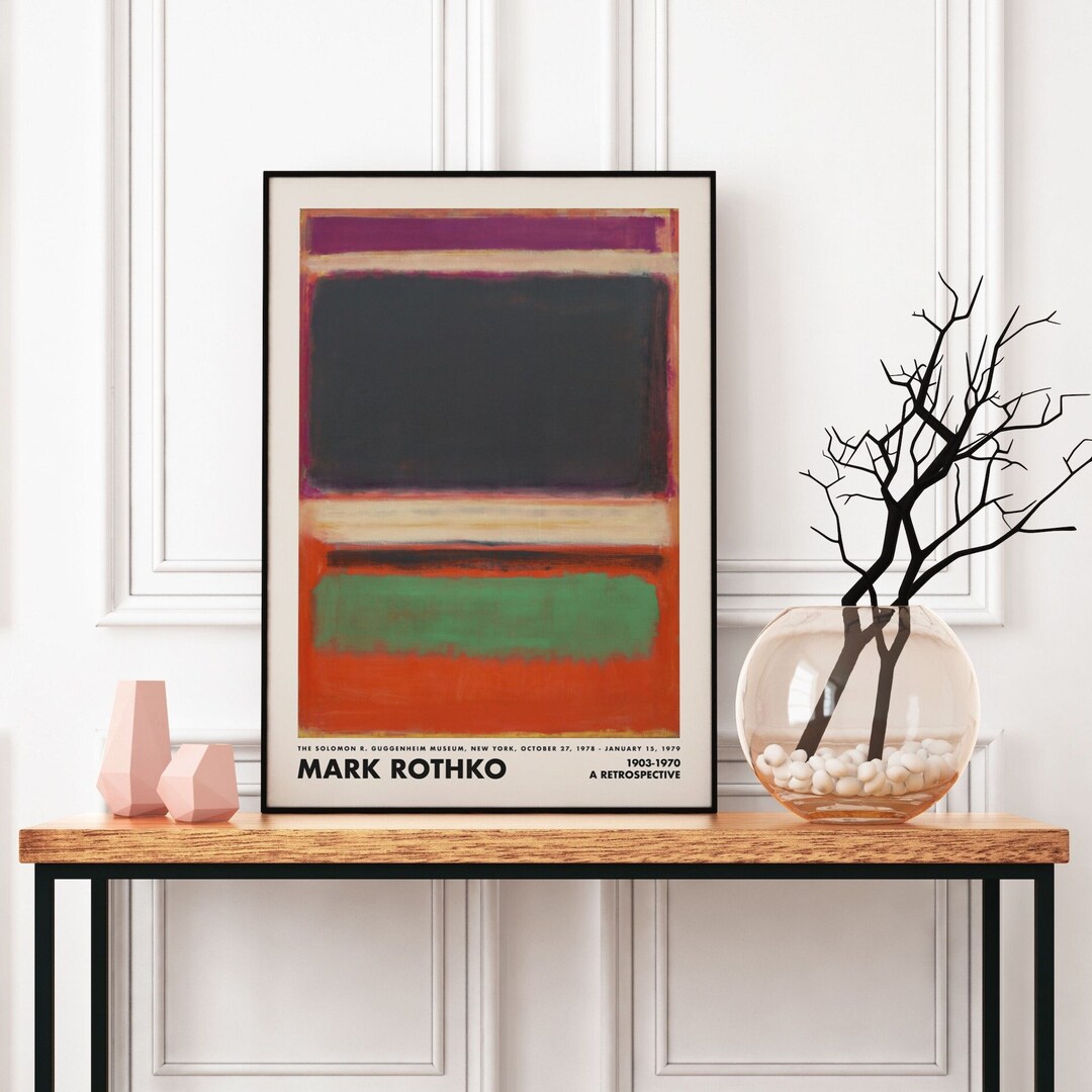 Mark Rothko Print, Exhibition Poster, Rothko Poster, Modern Art, Gift ...