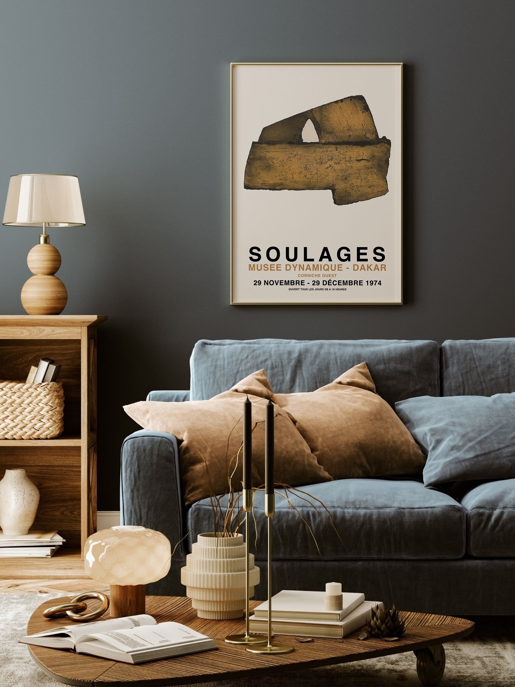 Pierre Soulages Exhibition Poster Soulages Retro Poster - Etsy