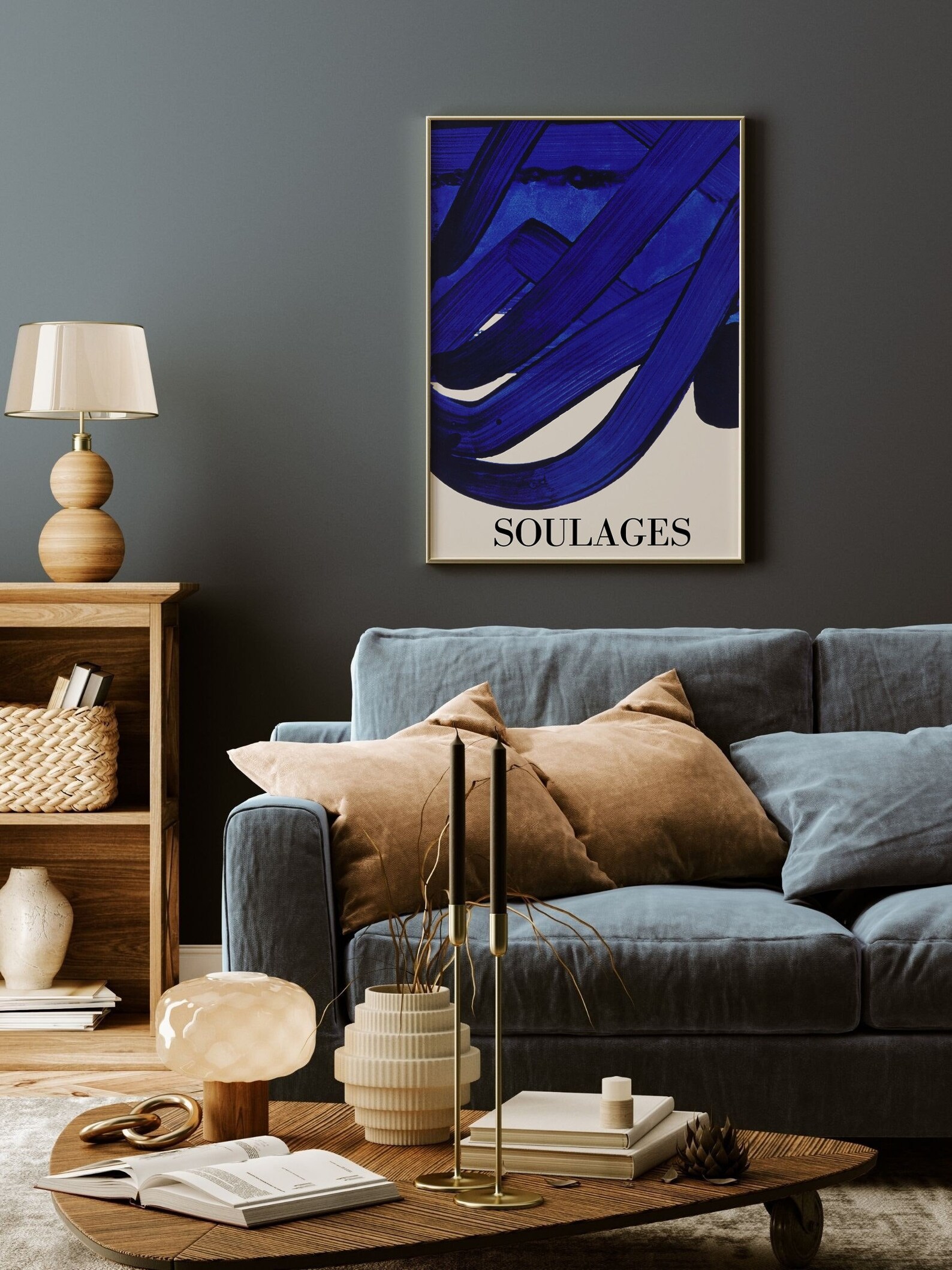 Pierre Soulages Blue Art Print Soulages Poster - Etsy