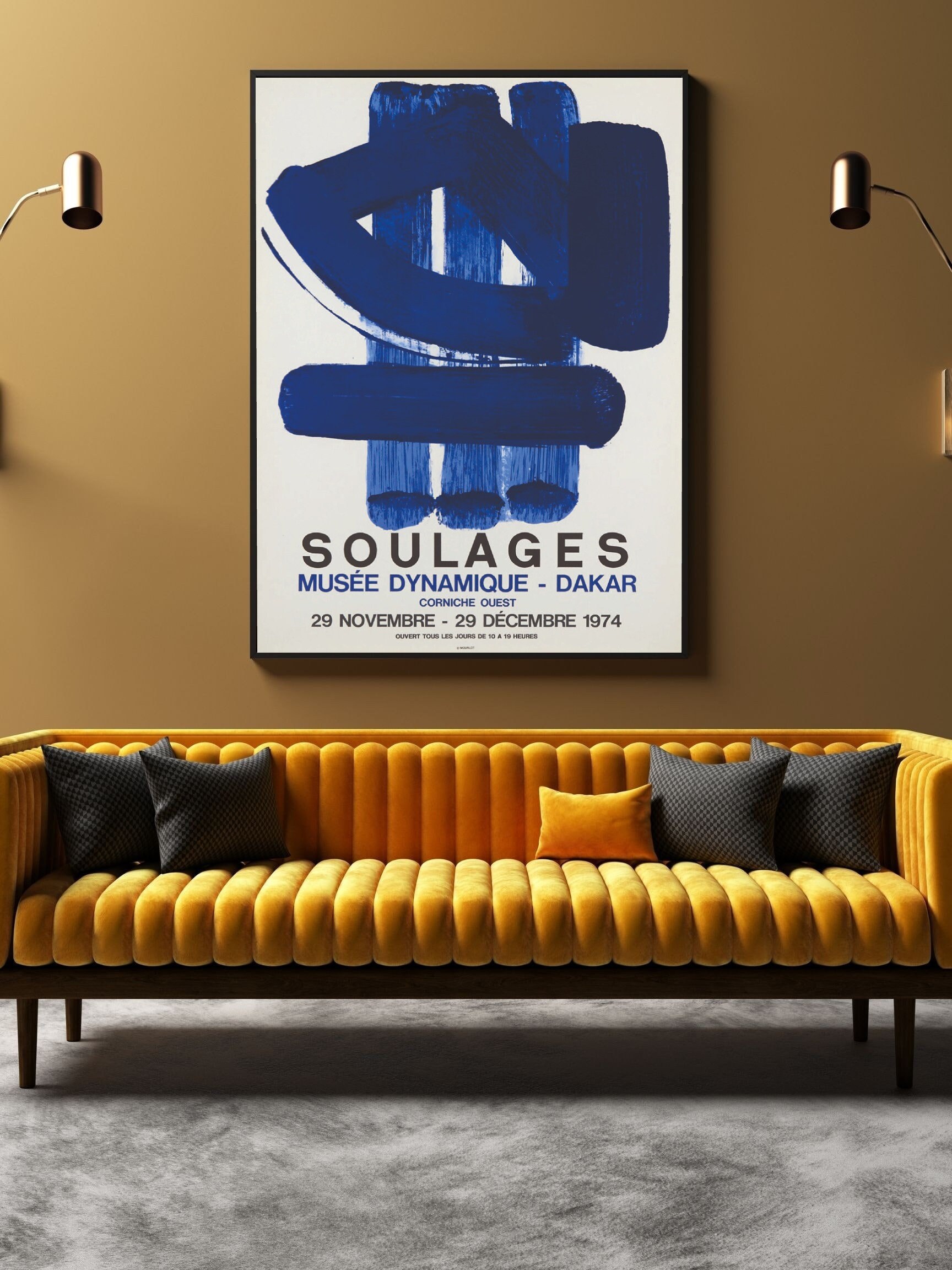 Soulages Vintage Exhibition Poster Exhibition Print Art - Etsy