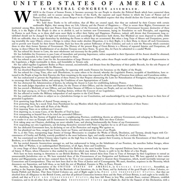 Declaration of Independence Svg - Etsy