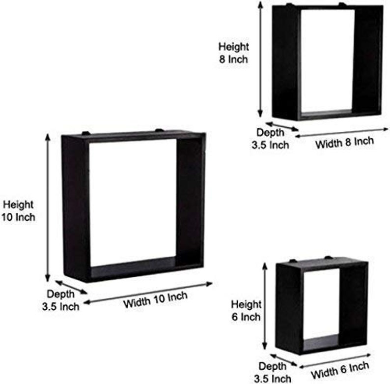 MDF Wooden Square Floating Cube Wall Shelf/square Design Wall - Etsy