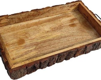 Wooden Bark Tray - Etsy