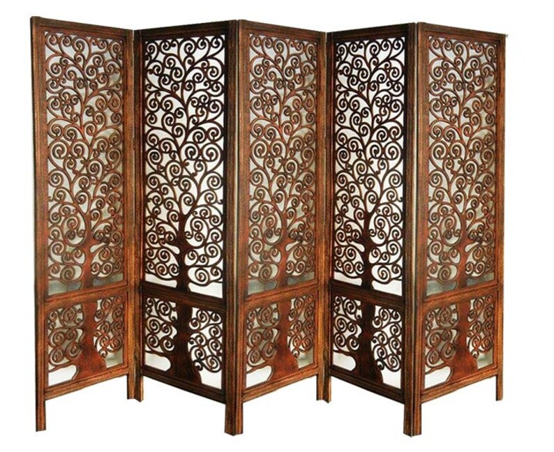 Brown Wooden Tree Design Room Partition Room Divider | Etsy