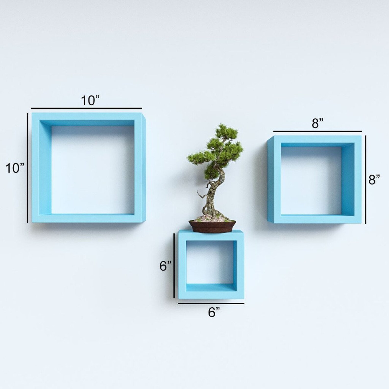 MDF Nested Wall Shelf Set of 3 or Home Decor Office & Dorm - Etsy