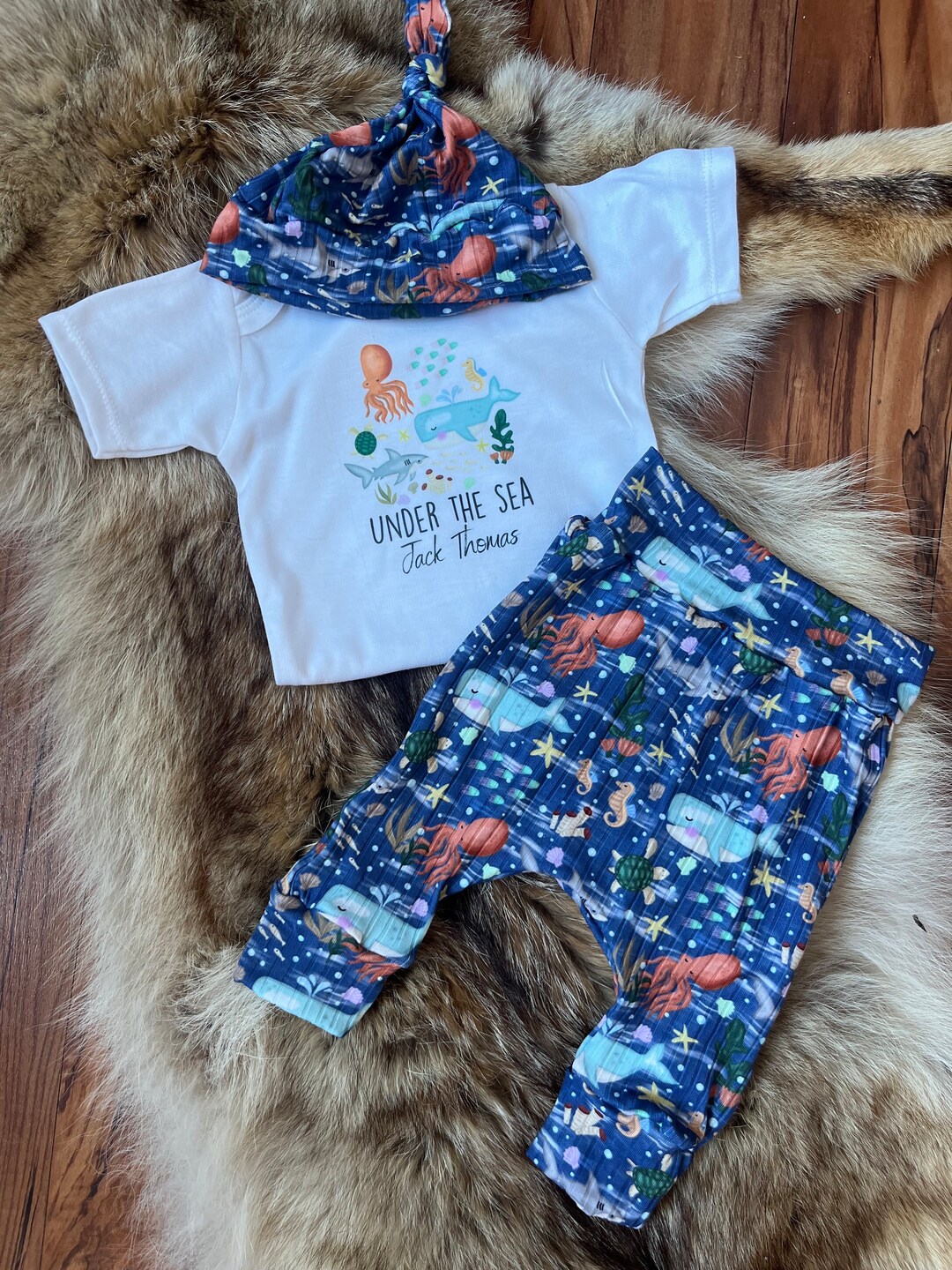 Under the Sea Baby Outfit, Sea Baby Shower, Baby Shower Gift, Custom ...