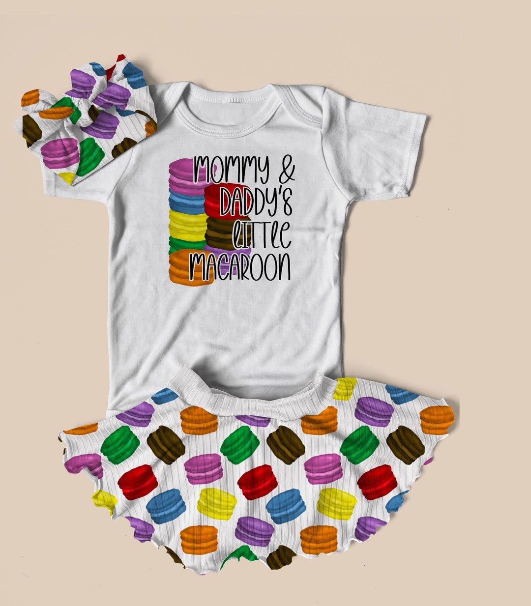 Mommy and Daddy's Little Macaroon Baby Set, Macaroon Toddler Clothes ...