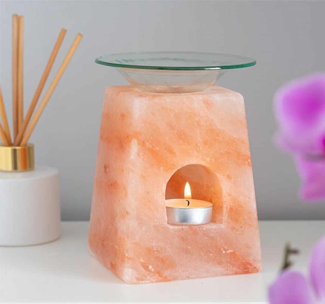Pyramid Himalayan Salt Oil / Wax Melt Burner - Etsy