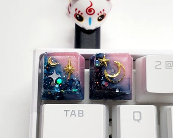 Holographic Star Glitter Keycaps OEM R1 Cherry MX Switches Mechanical ...