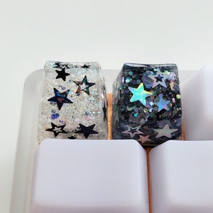 Holographic Star Glitter Keycaps | OEM R1 Cherry MX Switches ...