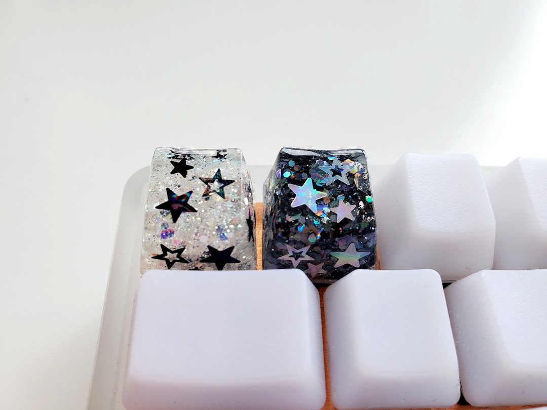 Holographic Star Glitter Keycaps | OEM R1 Cherry MX Switches ...