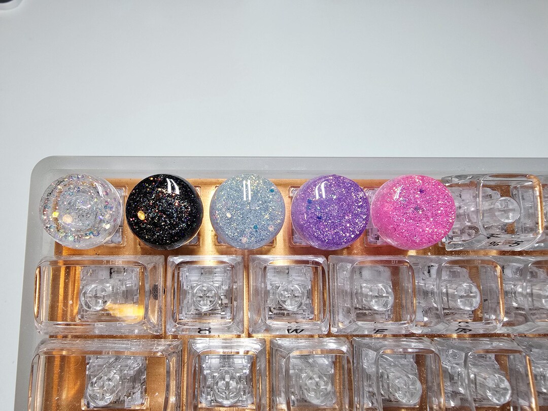 Round Glitter Keycap | Cherry MX Switches | Mechanical Keyboard Key Cap ...