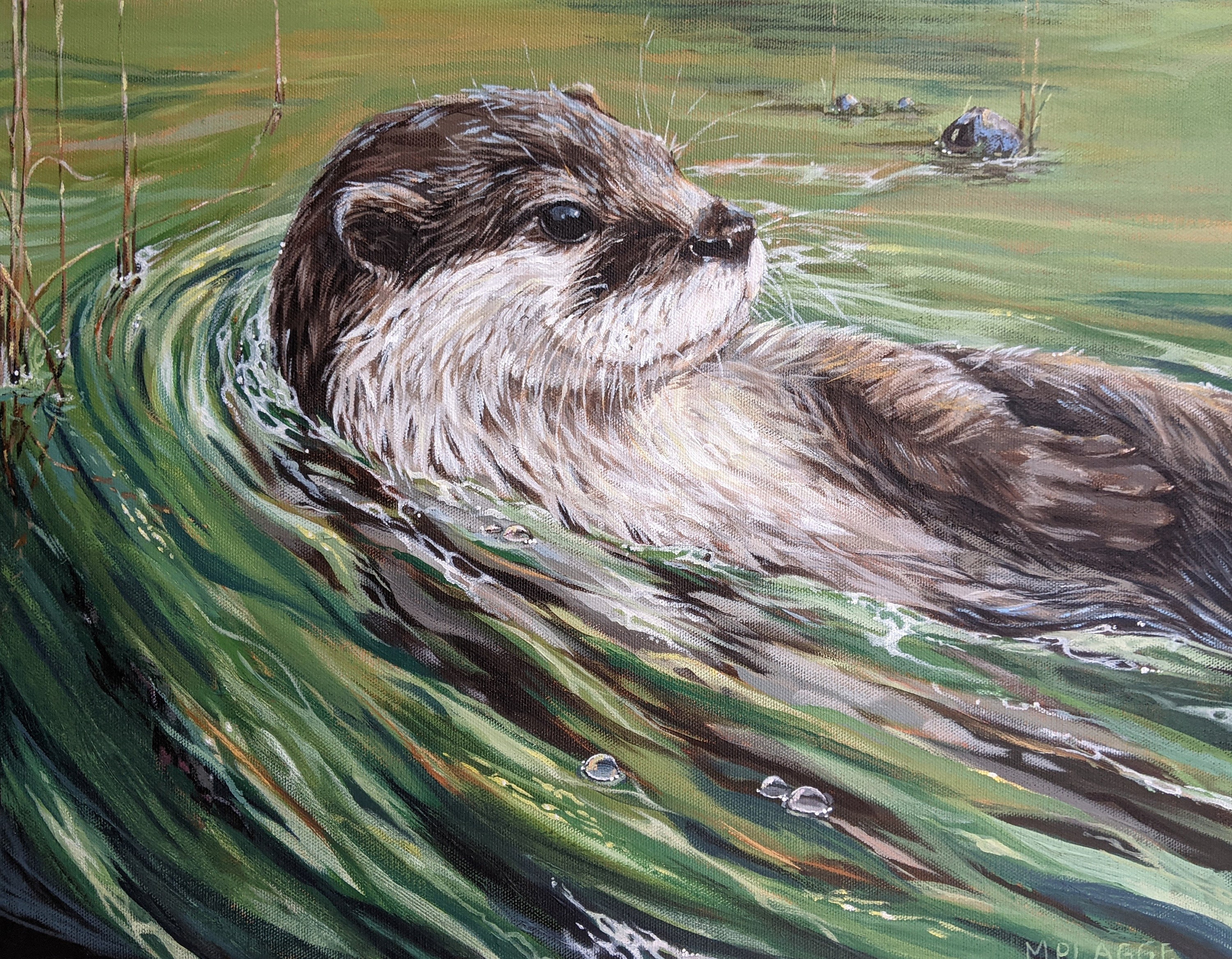 Otter Fine Art Print Print of Original Painting - Etsy