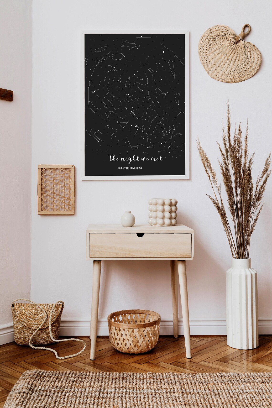 Personalized Star Map by Date for Valentines Custom Gift for - Etsy