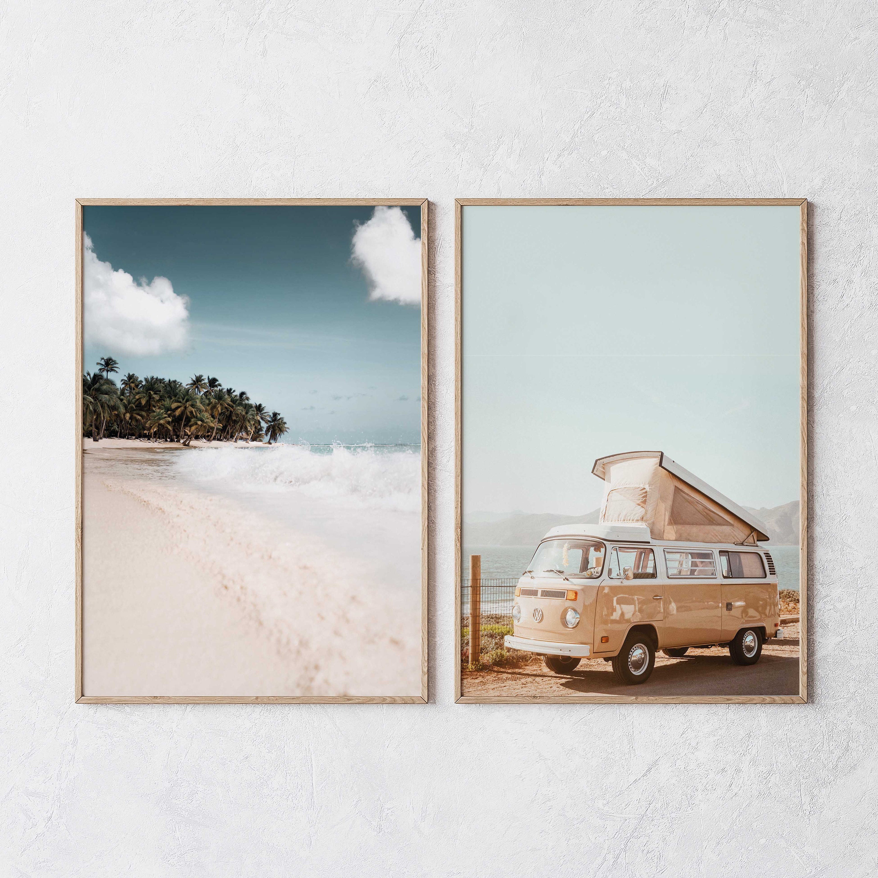Coastal Wall Art Set Of 2 Beach Prints Summer California Etsy UK