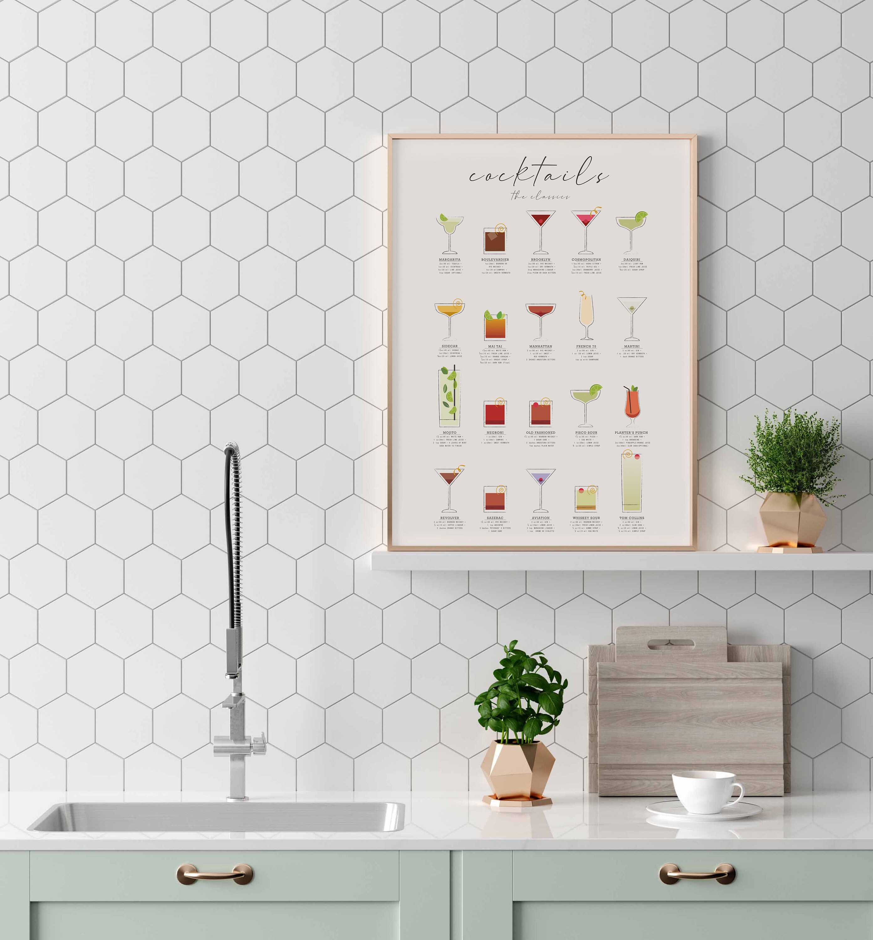 Cocktail Poster Cocktail Art Cocktails Recipe Print Drink - Etsy