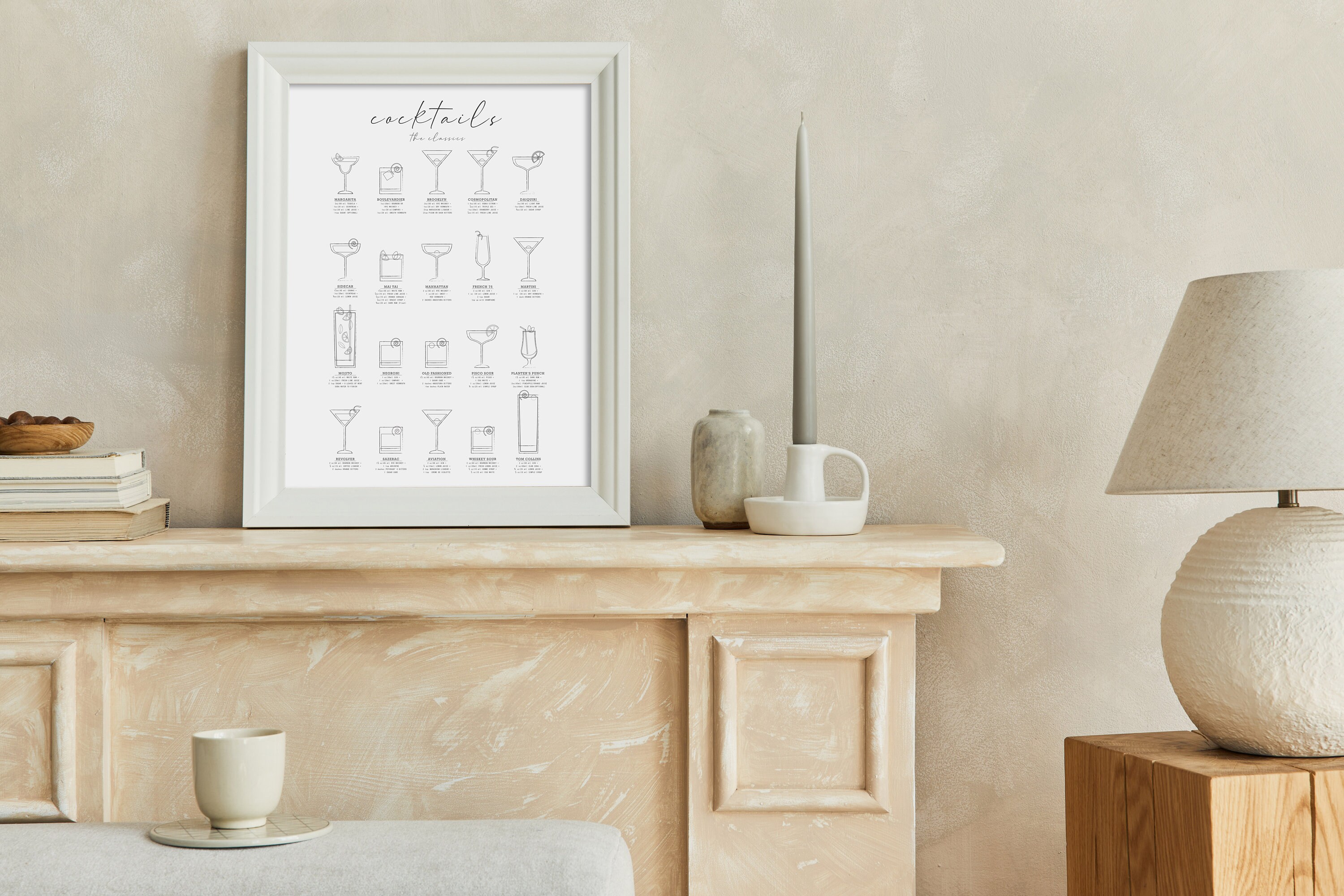 Cocktail Poster Cocktail Art Cocktails Recipe Print Drink - Etsy