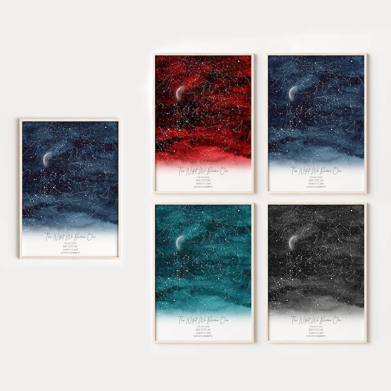 Personalized Star Map – A Night to Remember | Framed Anniversary Gift ...