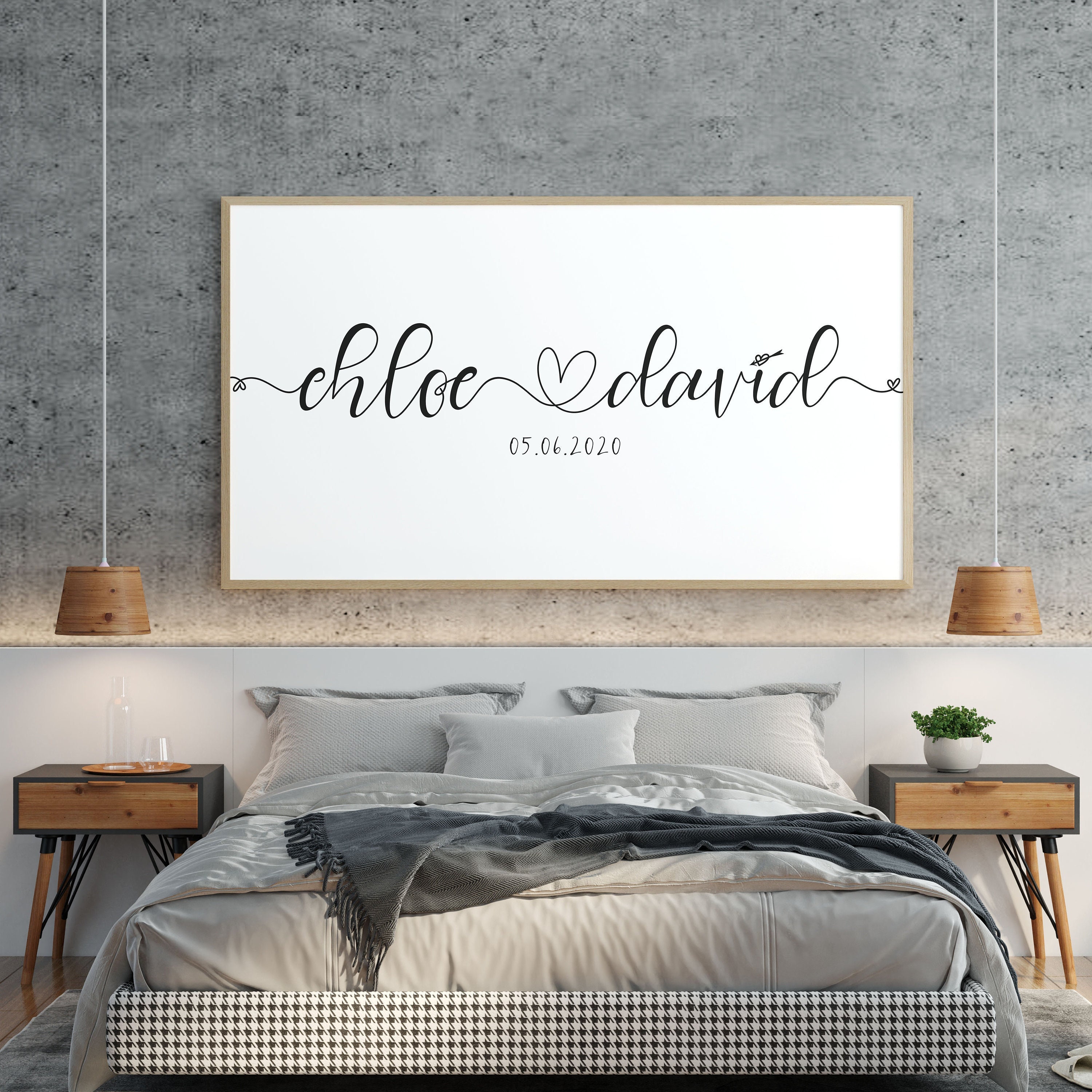 Valentines Day Gift, Custom Couple Names Print, Personalised Couples ...