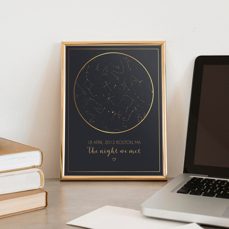 Custom Star Map Print of Any Location Any Date Custom Night - Etsy