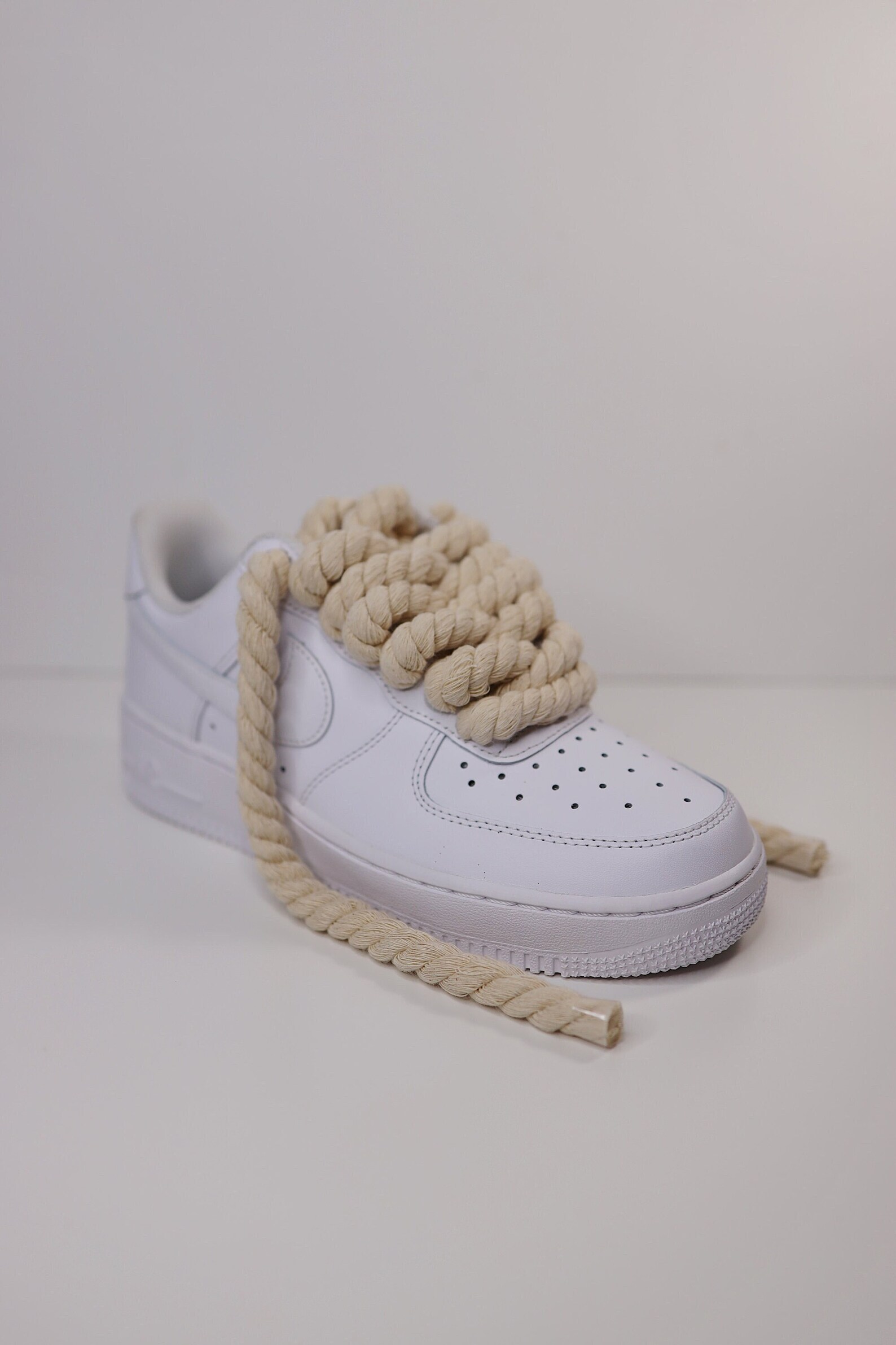 Natural Cotton Rope Laces Air Force 1 Custom Sneaker choose - Etsy