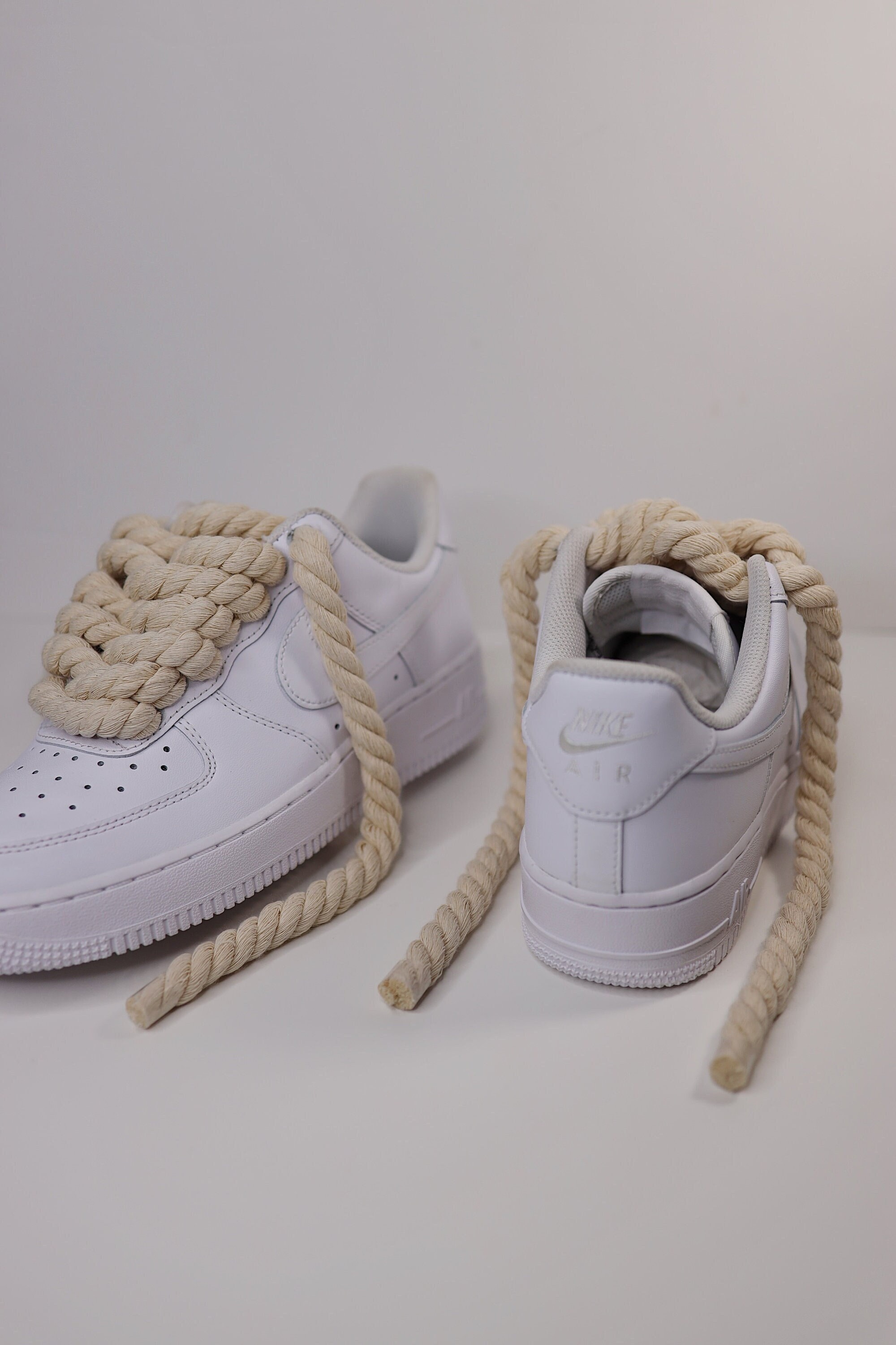 Natural Cotton Rope Laces Air Force 1 Custom Sneaker choose - Etsy