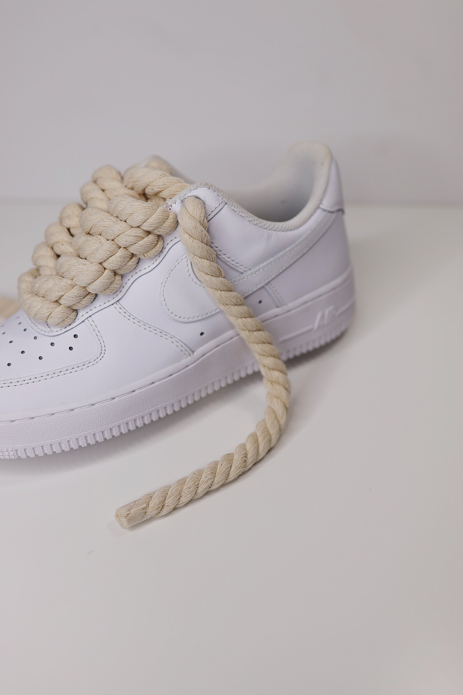 Natural Cotton Rope Laces Air Force 1 Custom Sneaker choose - Etsy