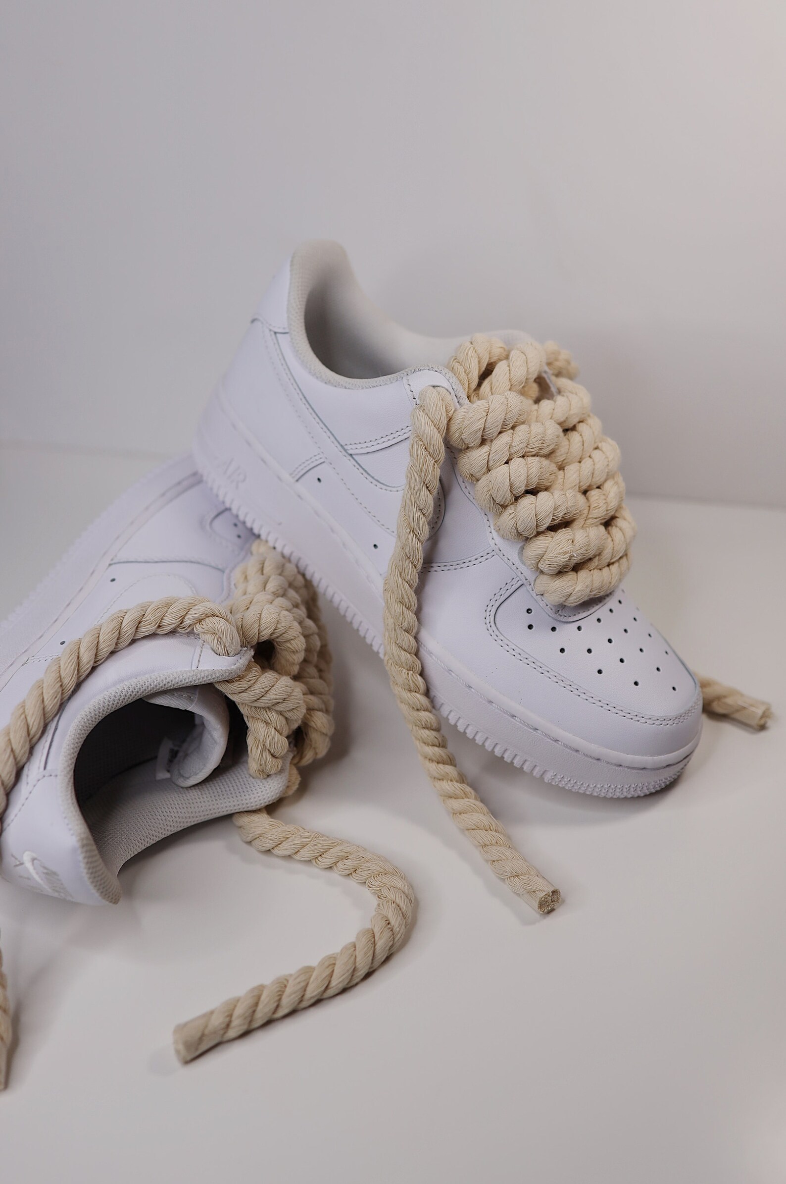 Natural Cotton Rope Laces Air Force 1 Custom Sneaker choose - Etsy