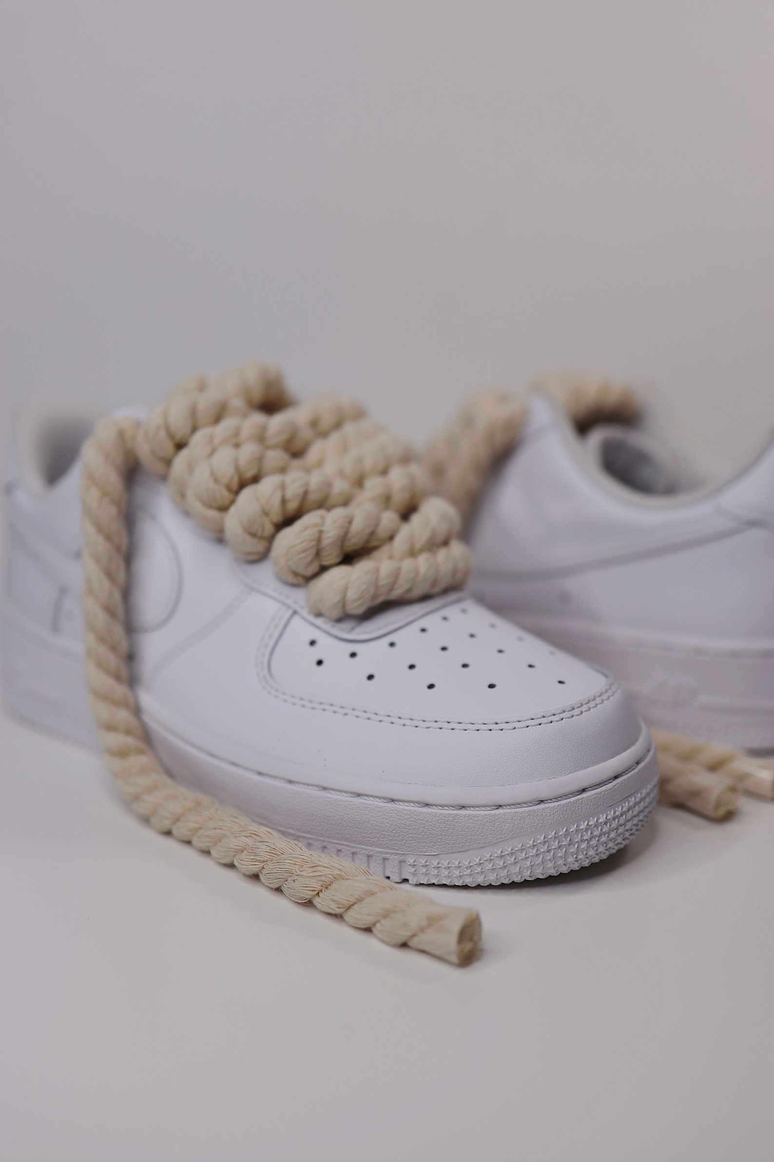 Natural Cotton Rope Laces Air Force 1 Custom Sneaker choose - Etsy