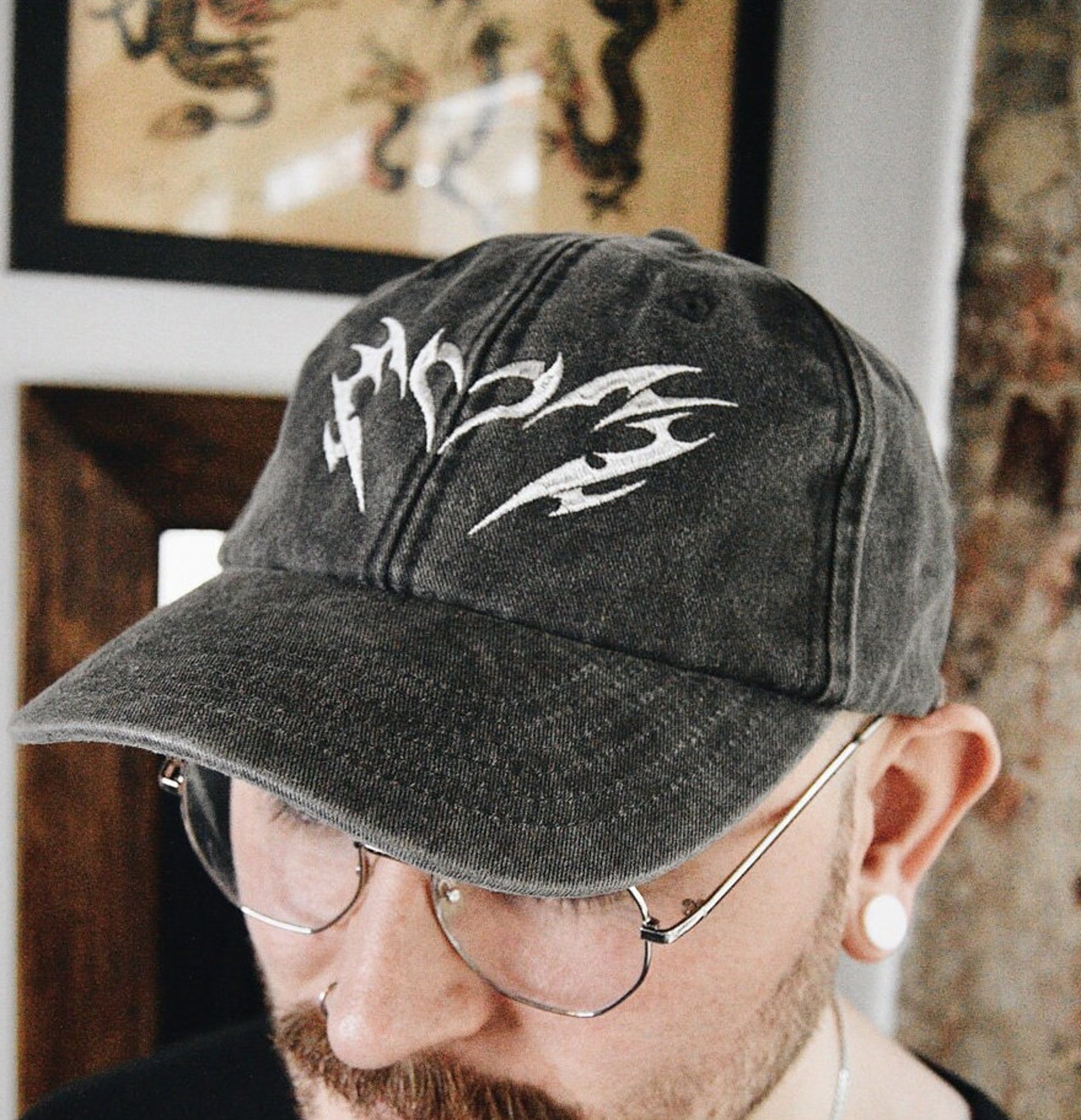 Lunar Sentiment Vintage Style Cap | Tribal Inspired Handmade Adjustable ...