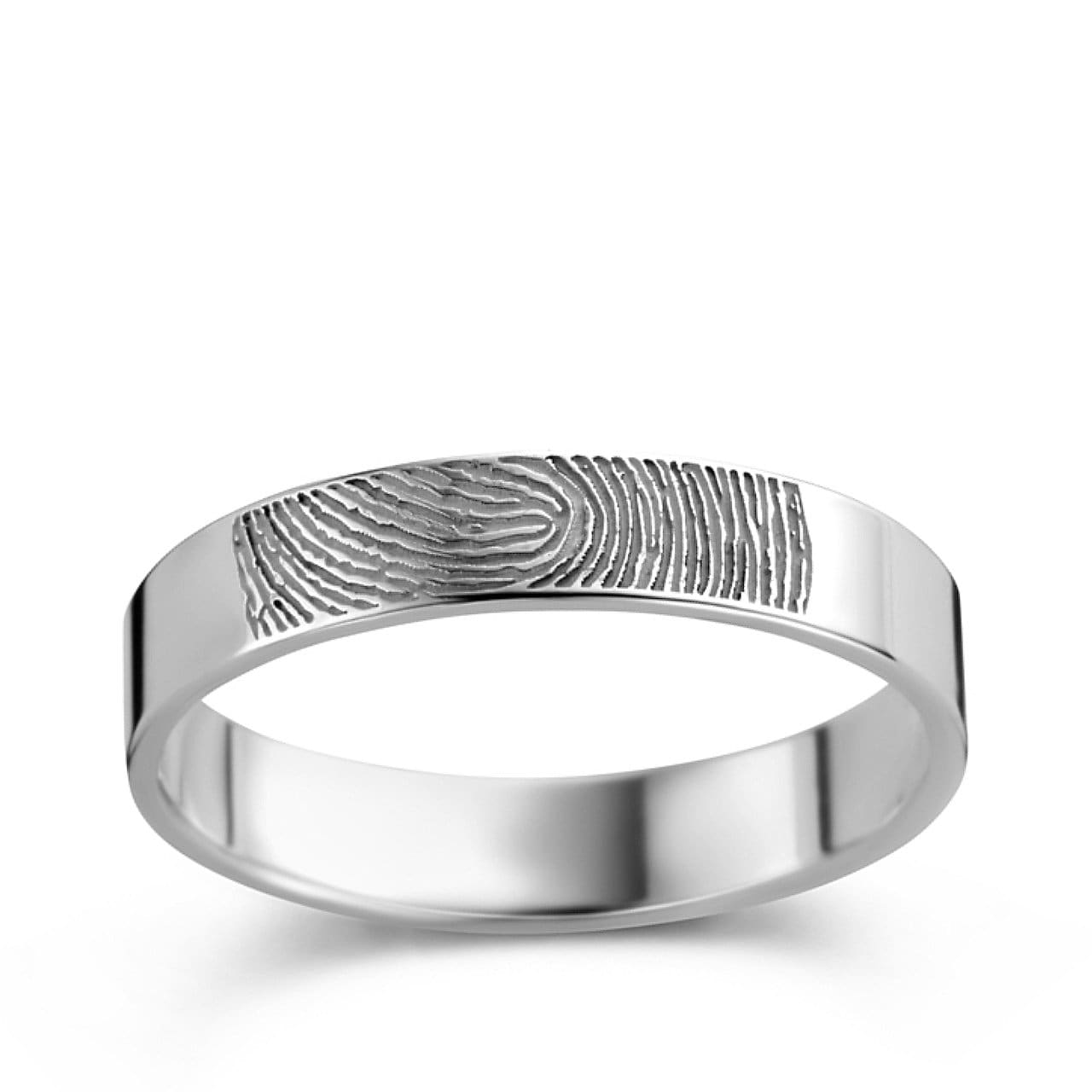 14k Fingerprint Ring Solid Gold Custom Fingerprint Ring Memorial ...