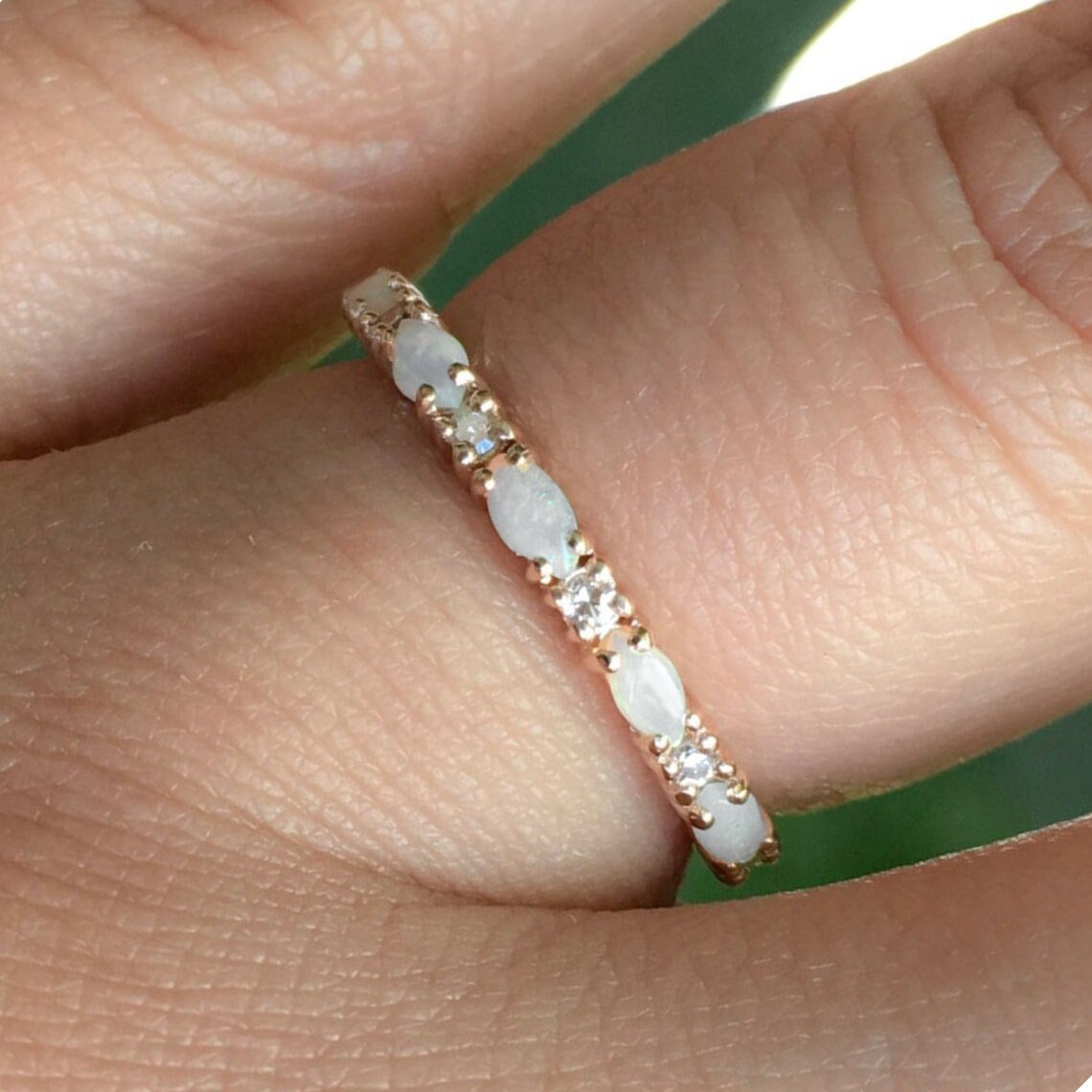 Eternity Breastmilk Ring Band, 925 Sterling Silver Ring, Stackable ...