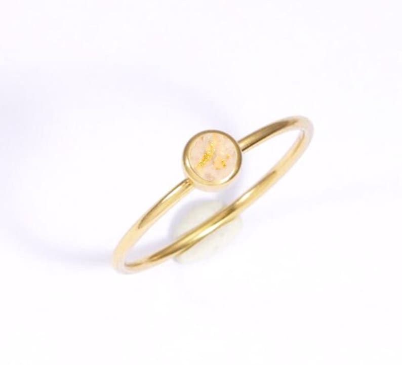 Gold DIY Breastmilk Ring DIY Keepsake Ring Dot Ring Breastmilk Jewelry ...