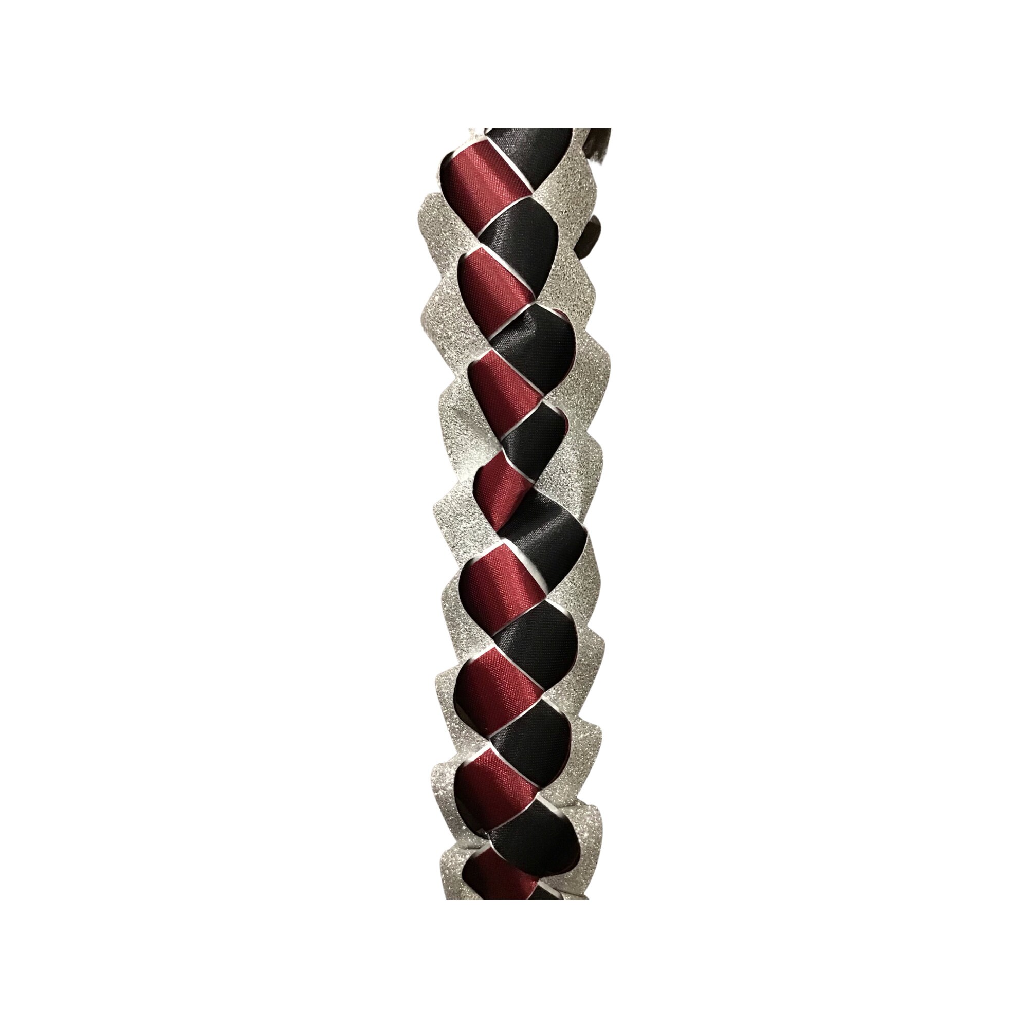 Military Single Braid Mum Homecoming Ribbon Maroon Black Silver - Etsy