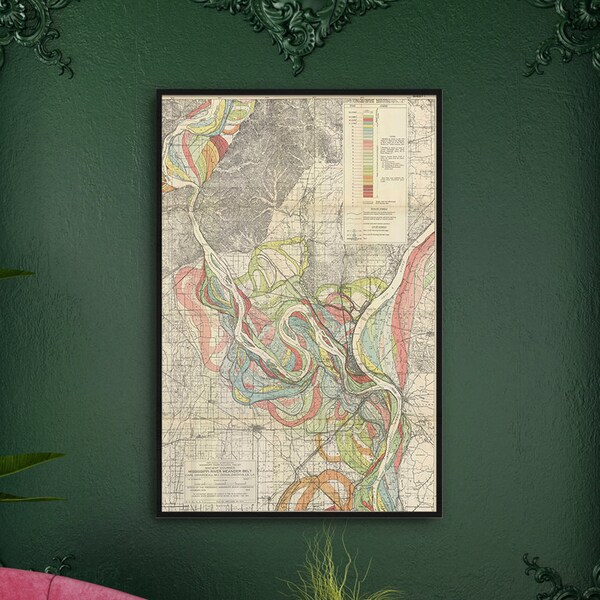 Harold Fisk Map - Etsy