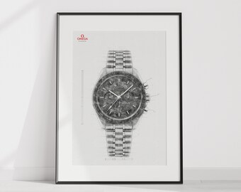Speedmaster Drawing - Etsy