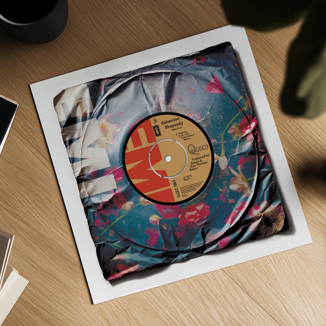 Queen - EMI Records - Custom 45rpm Record Sleeve Wall Art – Retro Vinyl ...