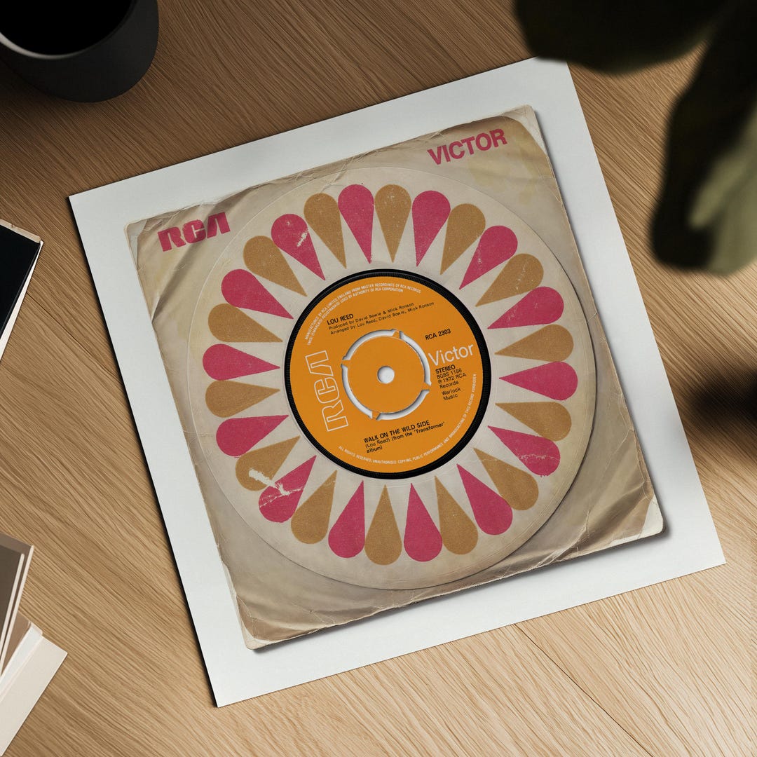 Lou Reed - RCA Records - Custom 45rpm Record Sleeve Wall Art – Retro ...