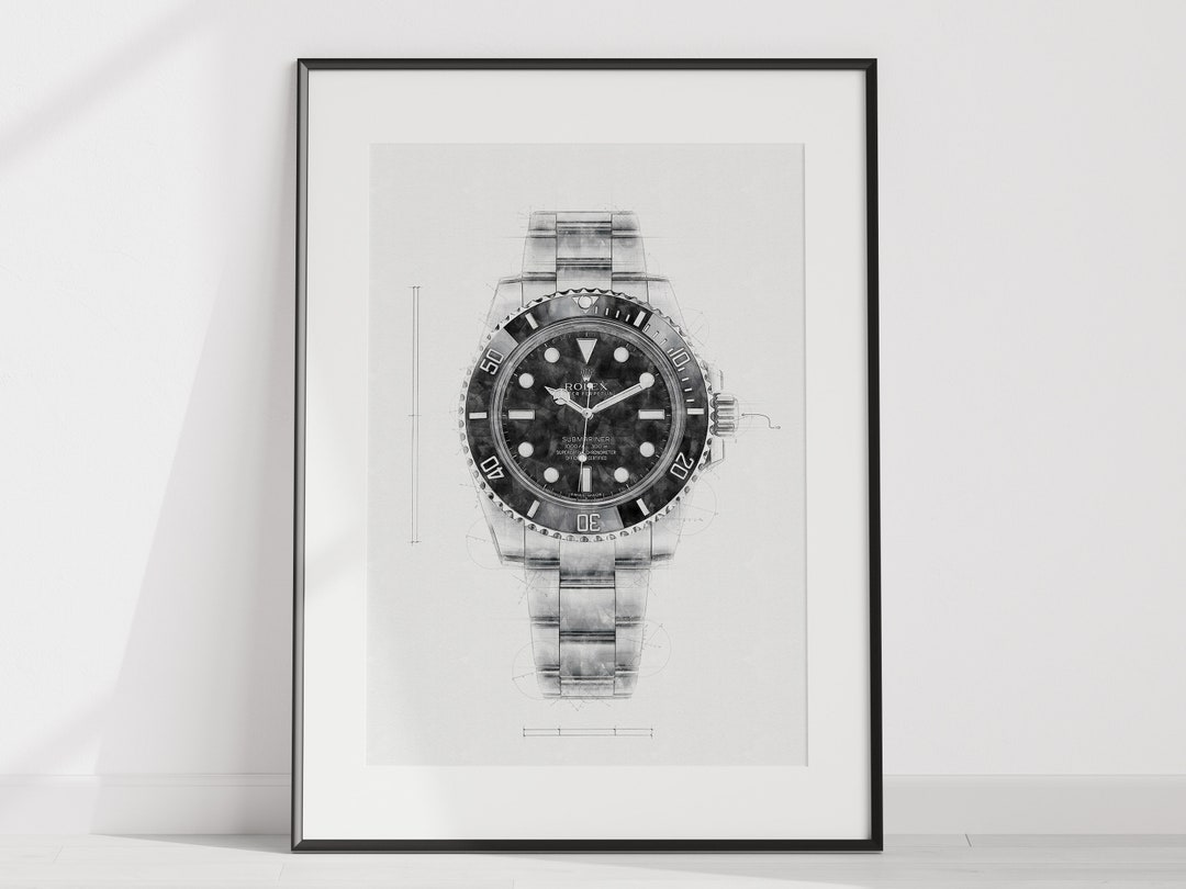 Rolex Submariner Ref. 114060 - Digitally Created Technical Drawing - Etsy