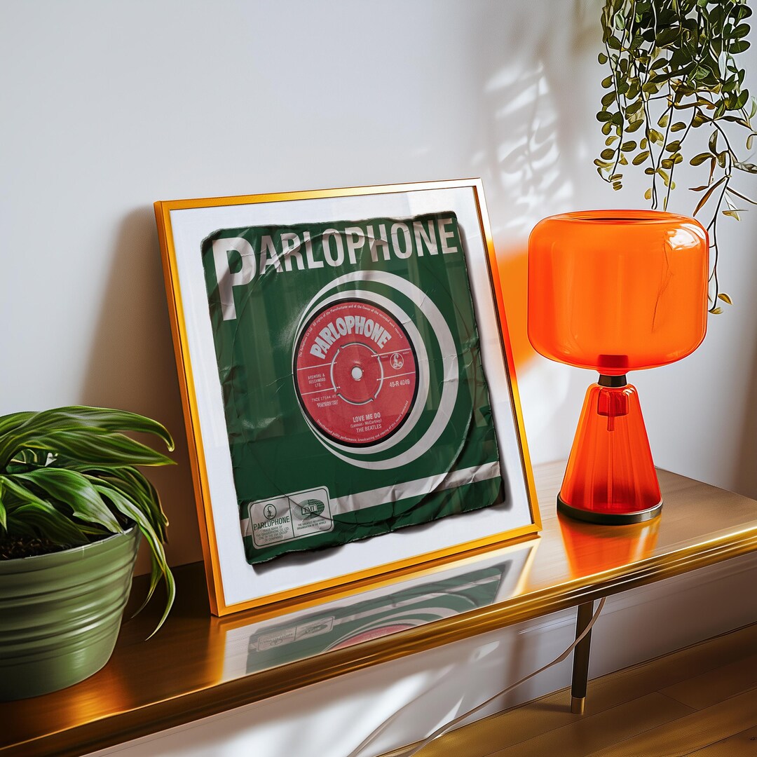 The Beatles - Parlophone Records - Custom 45rpm Record Sleeve Wall Art ...