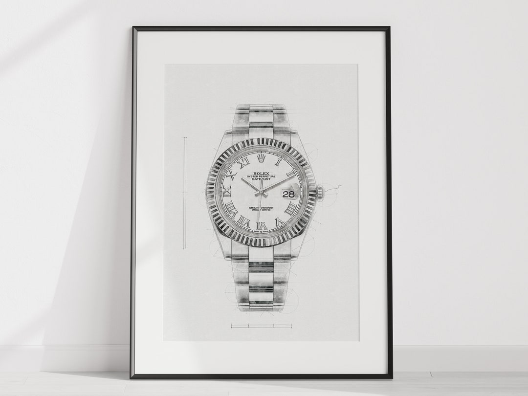 Rolex Datejust Ref. 126334 - Digitally Created Technical Drawing - Etsy
