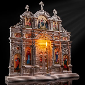 21.5 Home Iconostasis Baroque Style Wall-mounted and Table-top Prayer ...