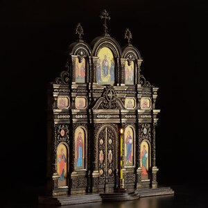 21.5 Home Iconostasis Baroque Style Wall-mounted and Table-top Prayer ...