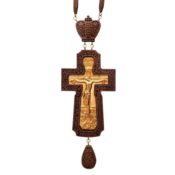 Wooden Orthodox Pectoral Cross - Etsy