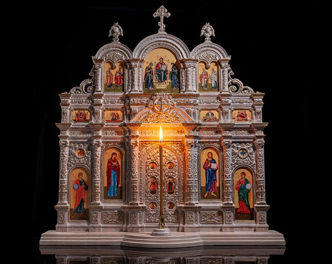 21.5 Home Iconostasis Baroque Style Wall-mounted and Table-top Prayer ...
