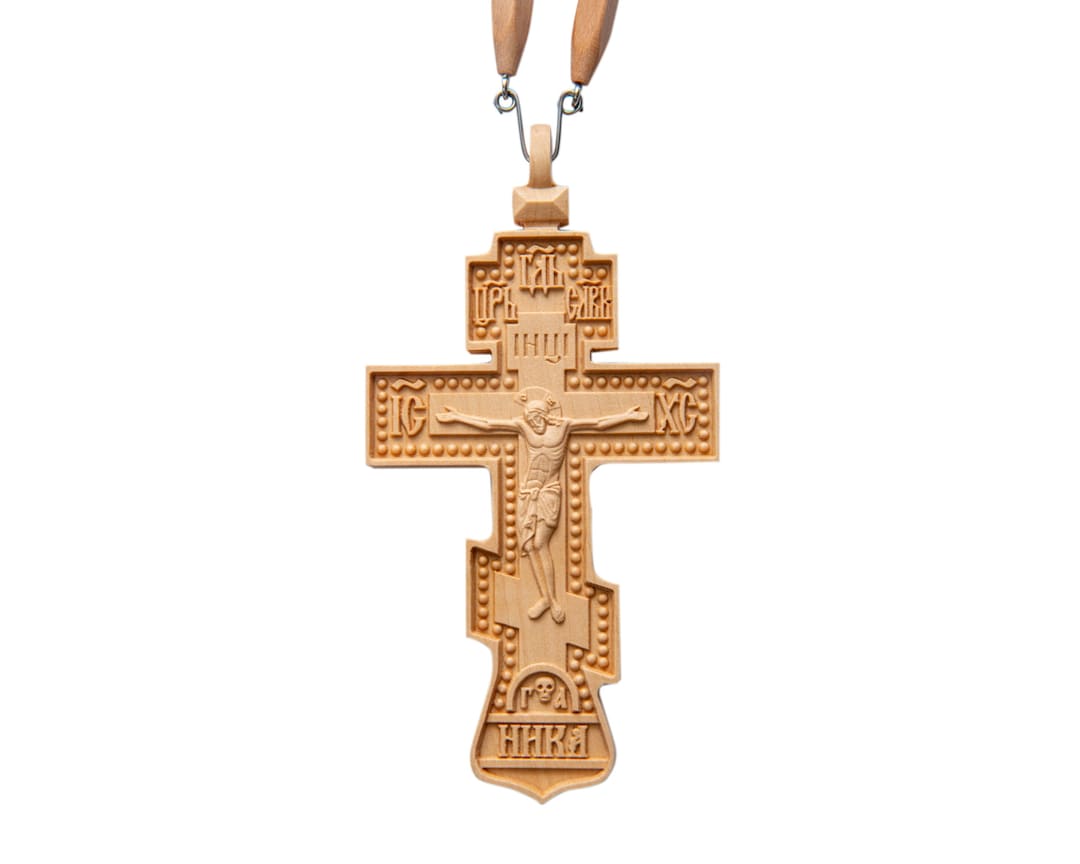 Wood Carved Priest Pectoral Cross: Christian Religious Gift, 5" - Etsy