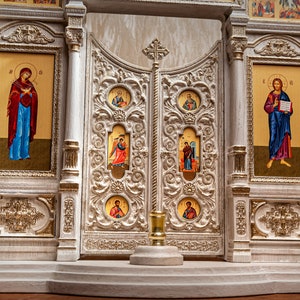 Renaissance Home Iconostasis: Wooden Prayer Corner, Saints Home ...