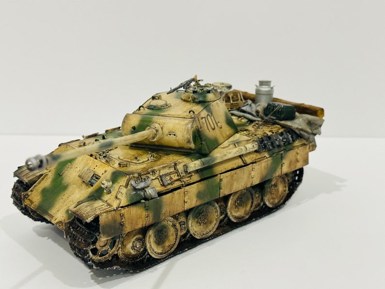 FINISHED Pro Built 1/35 Panzer V panther German Tank WW2 AFV. Painted ...