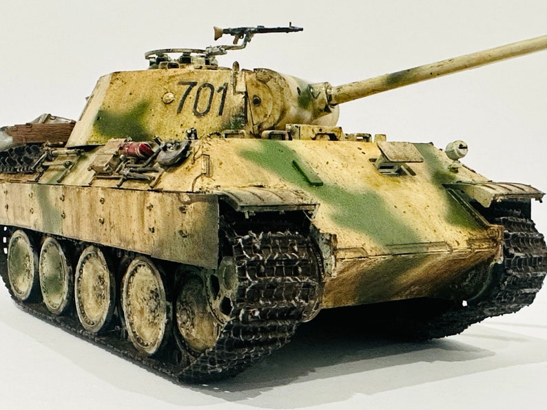 FINISHED Pro Built 1/35 Panzer V panther German Tank WW2 AFV. Painted ...